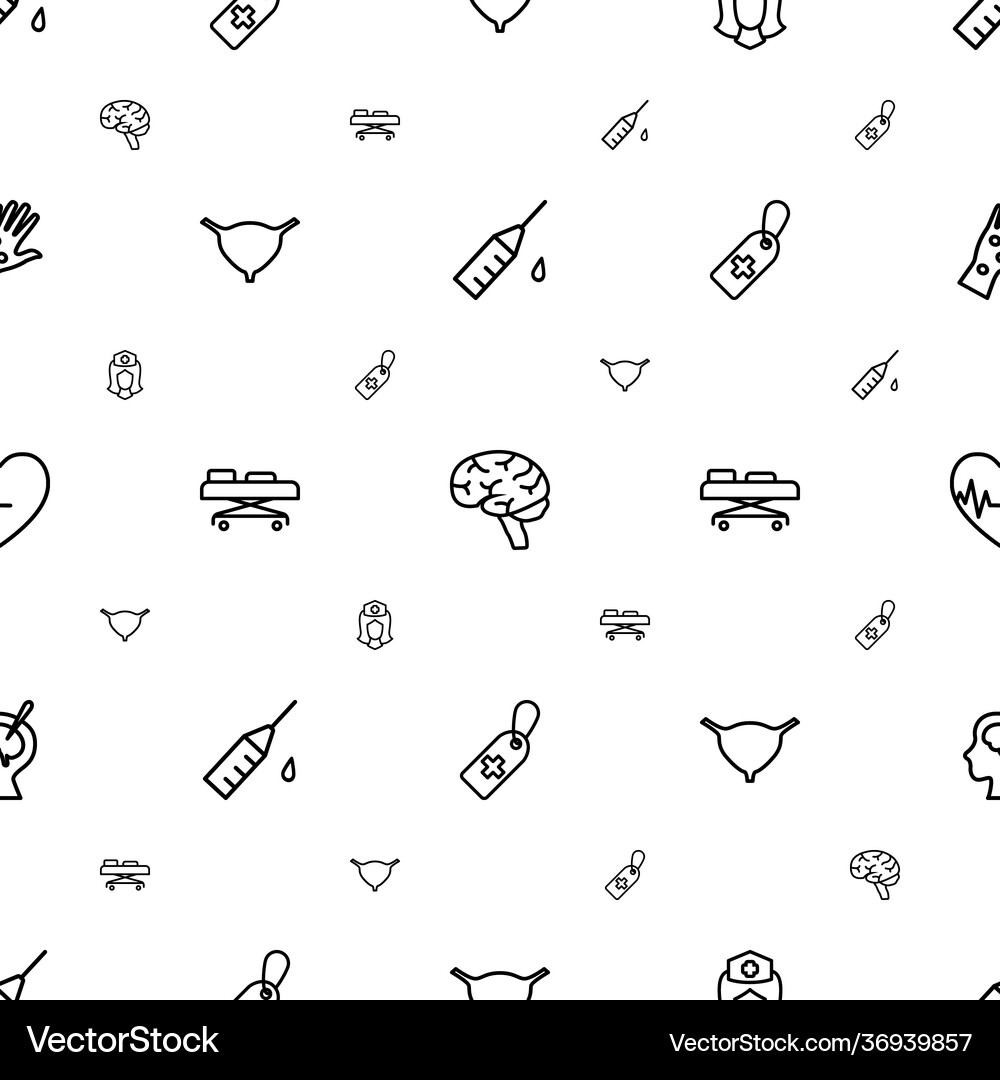 Medical icons pattern seamless white background Vector Image