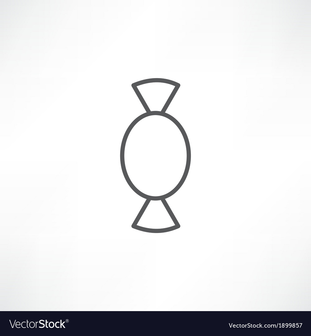 One candy in a wrapper Royalty Free Vector Image