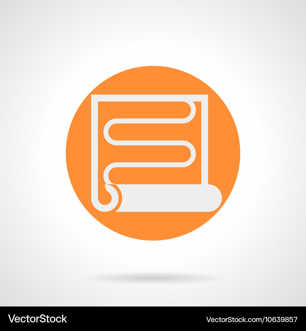 Orange round icon for heat coil Royalty Free Vector Image