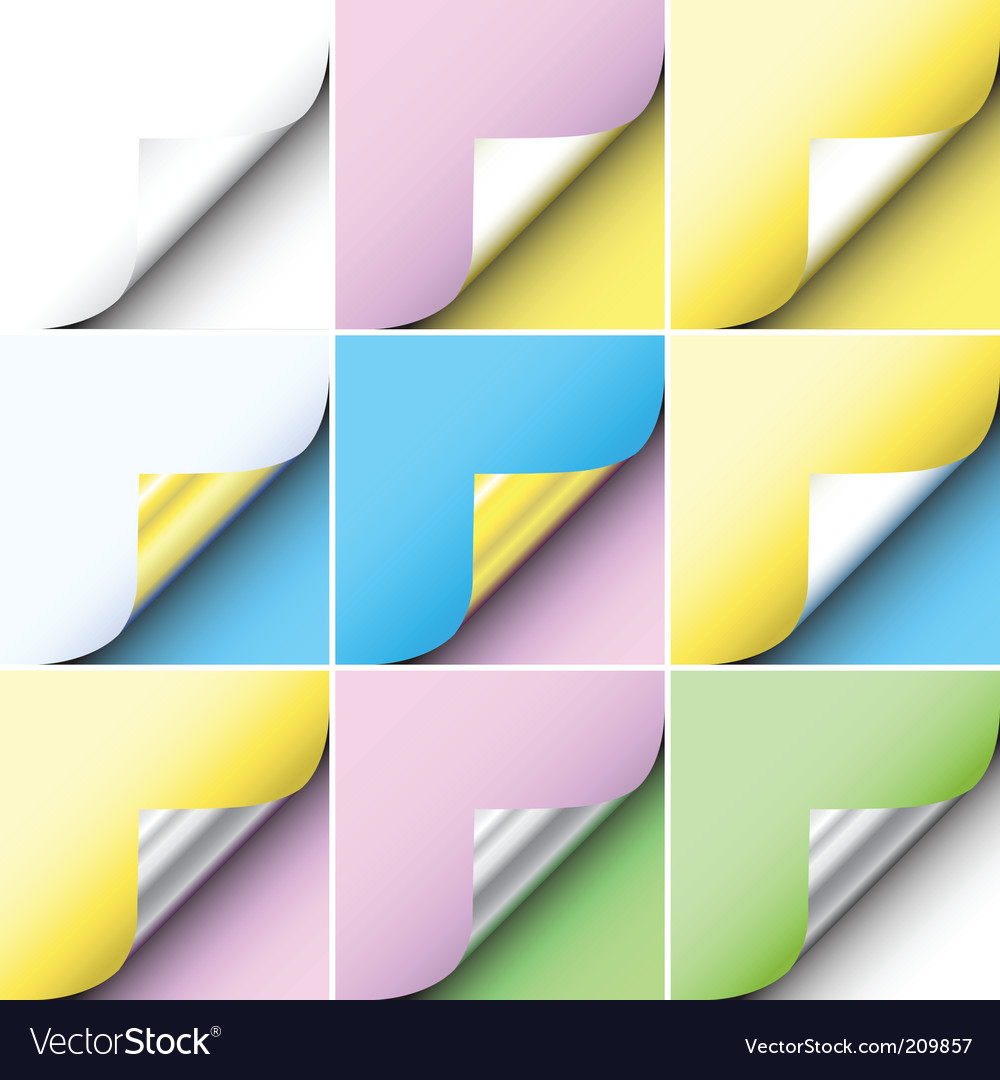 Paper corner Royalty Free Vector Image - VectorStock