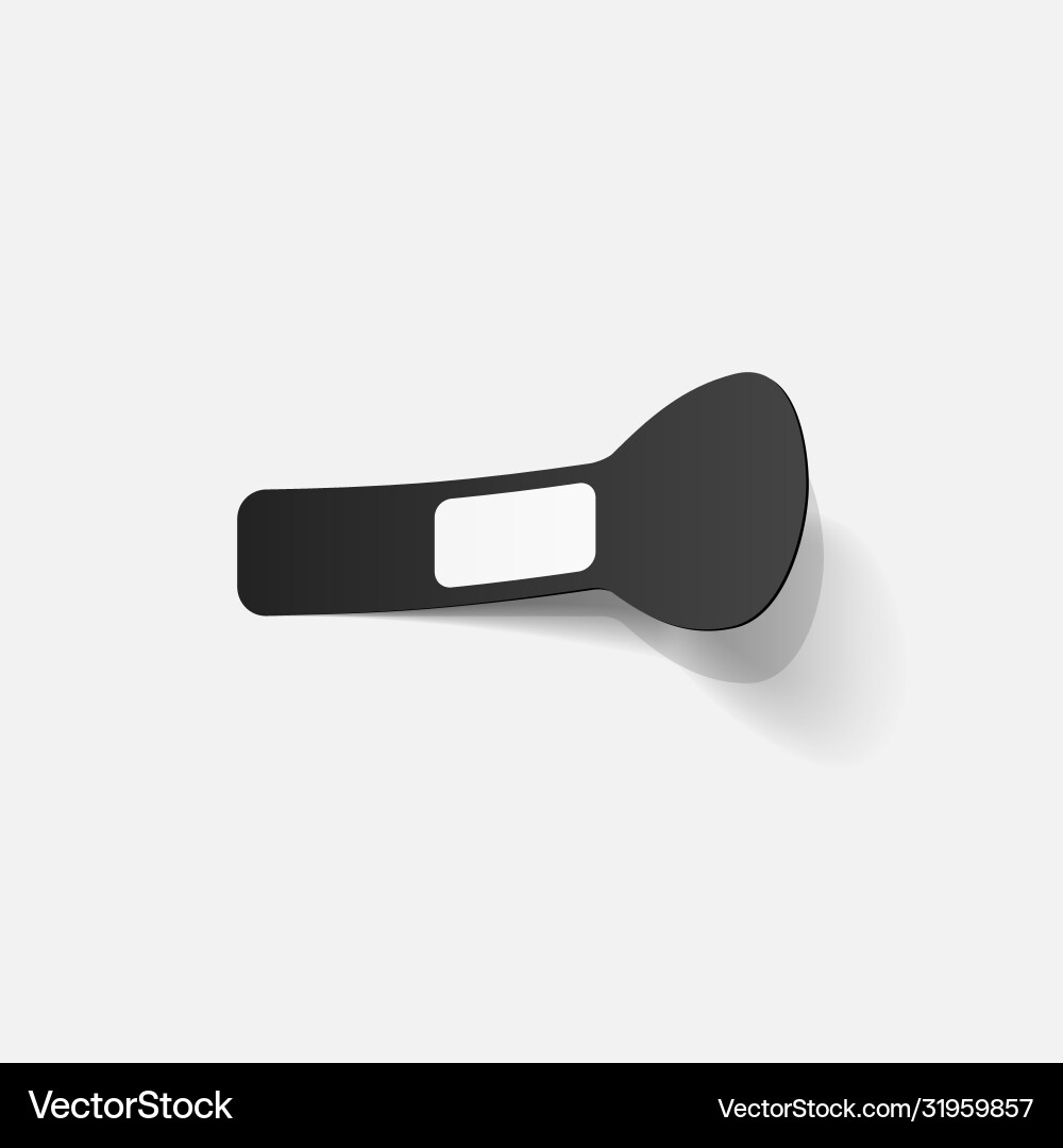 Realistic paper sticker brush for makeup Vector Image