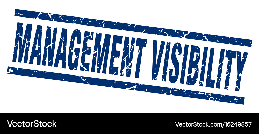 Square grunge blue management visibility stamp Vector Image