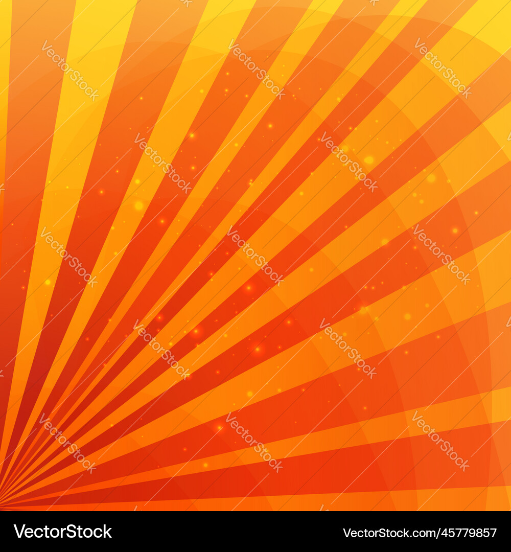 Summer yellow sun ray background design yellow Vector Image