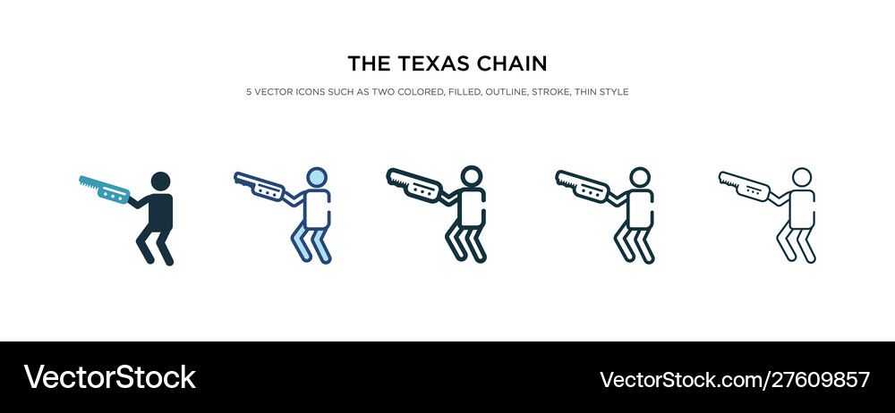 Texas chain saw massacre icon in different style Vector Image