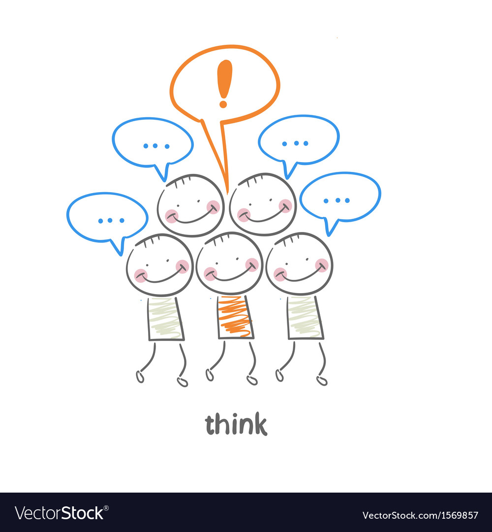 Think Royalty Free Vector Image - VectorStock