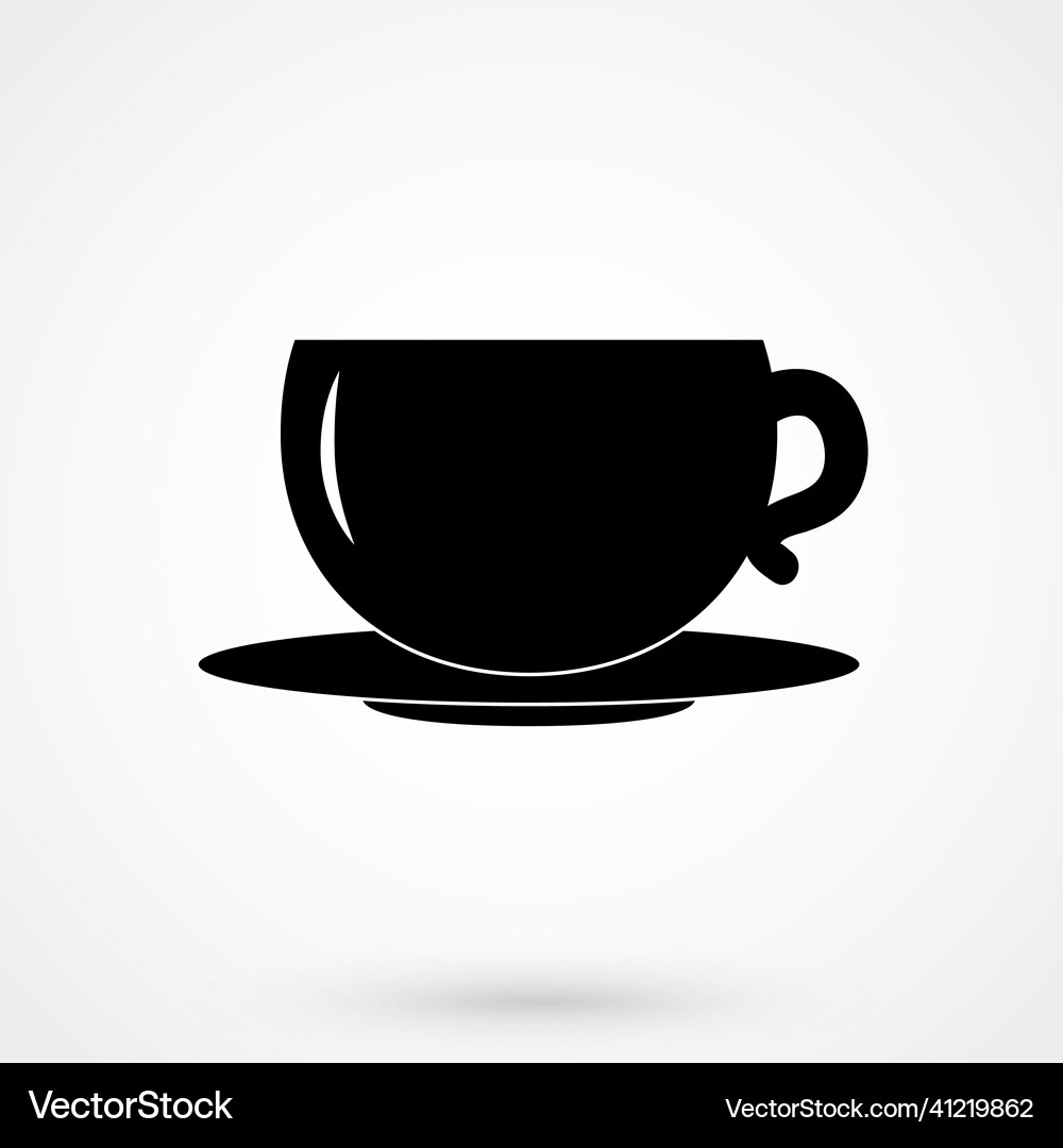 Coffee cup flat icon tea cup Royalty Free Vector Image