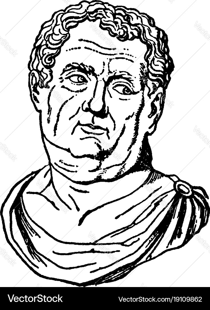 Emperor aulus vitellius vintage Royalty Free Vector Image