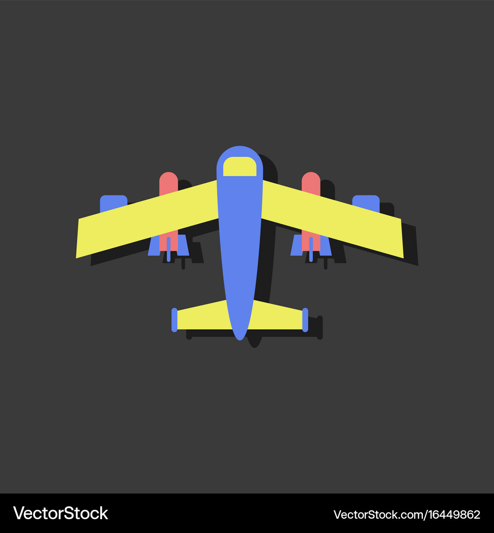 Flat icon design collection military heavy bomber Vector Image