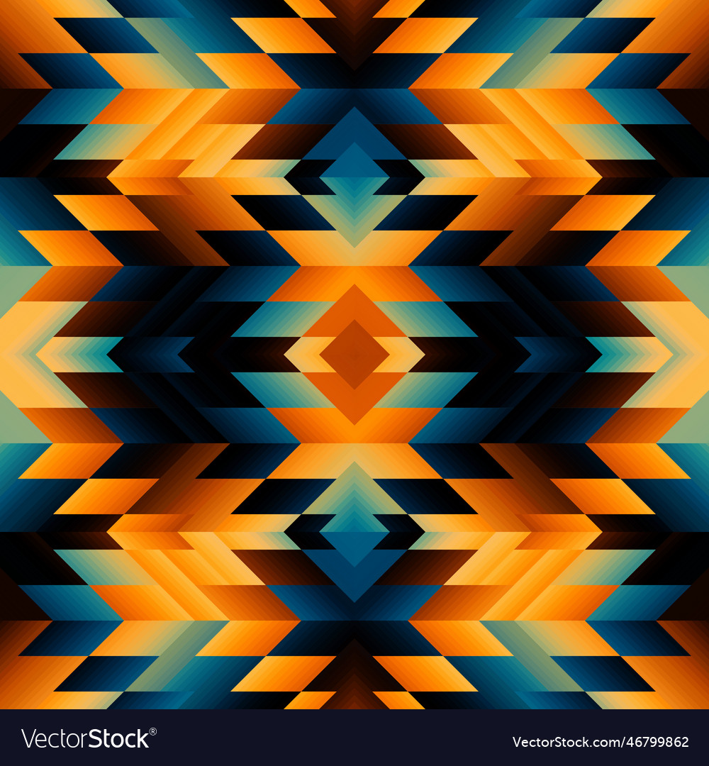Geometric abstract triangles pattern aztec Vector Image