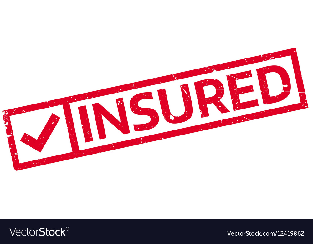 Insured rubber stamp Royalty Free Vector Image