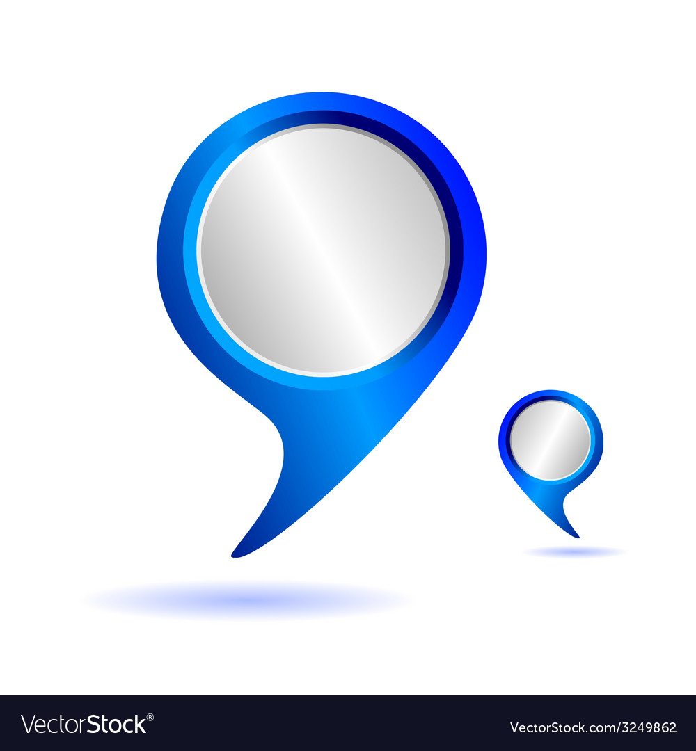 Pointer blue Royalty Free Vector Image - VectorStock
