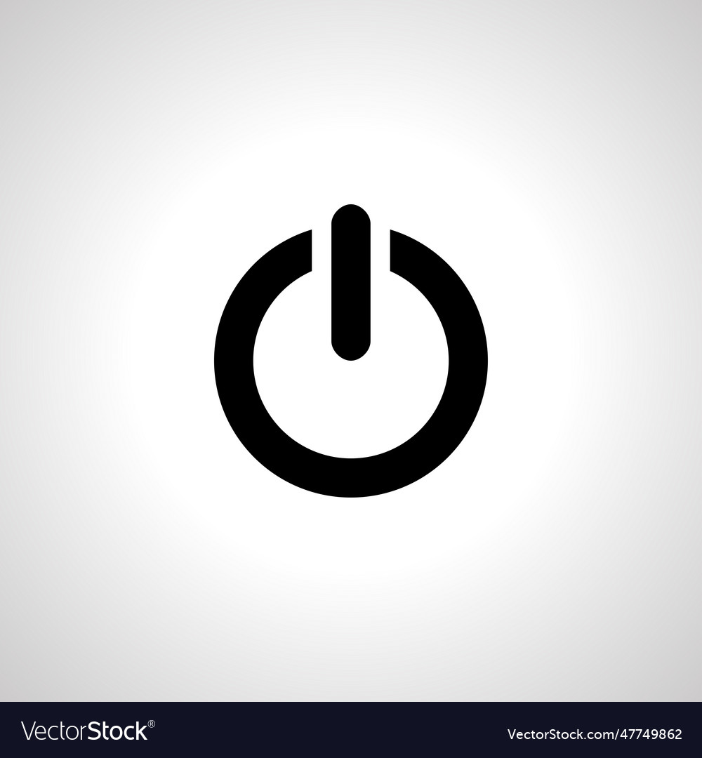 Power button icon button icon Royalty Free Vector Image