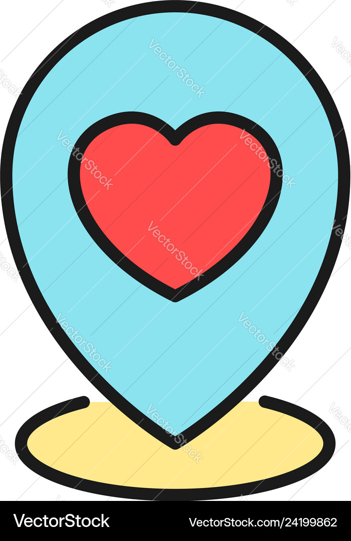 Wedding party map location icon pin locator Vector Image
