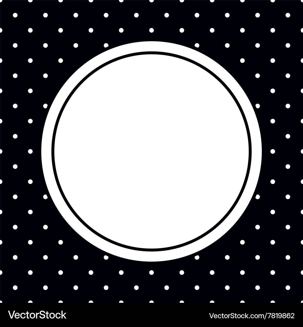 White Polka Dot Photo Frame Royalty Free Vector Image