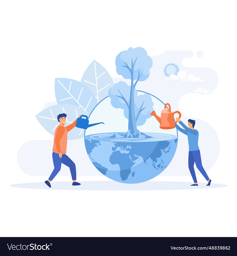 Weltumwelt Tag Biotechnologie grüner Planet Vektorbild