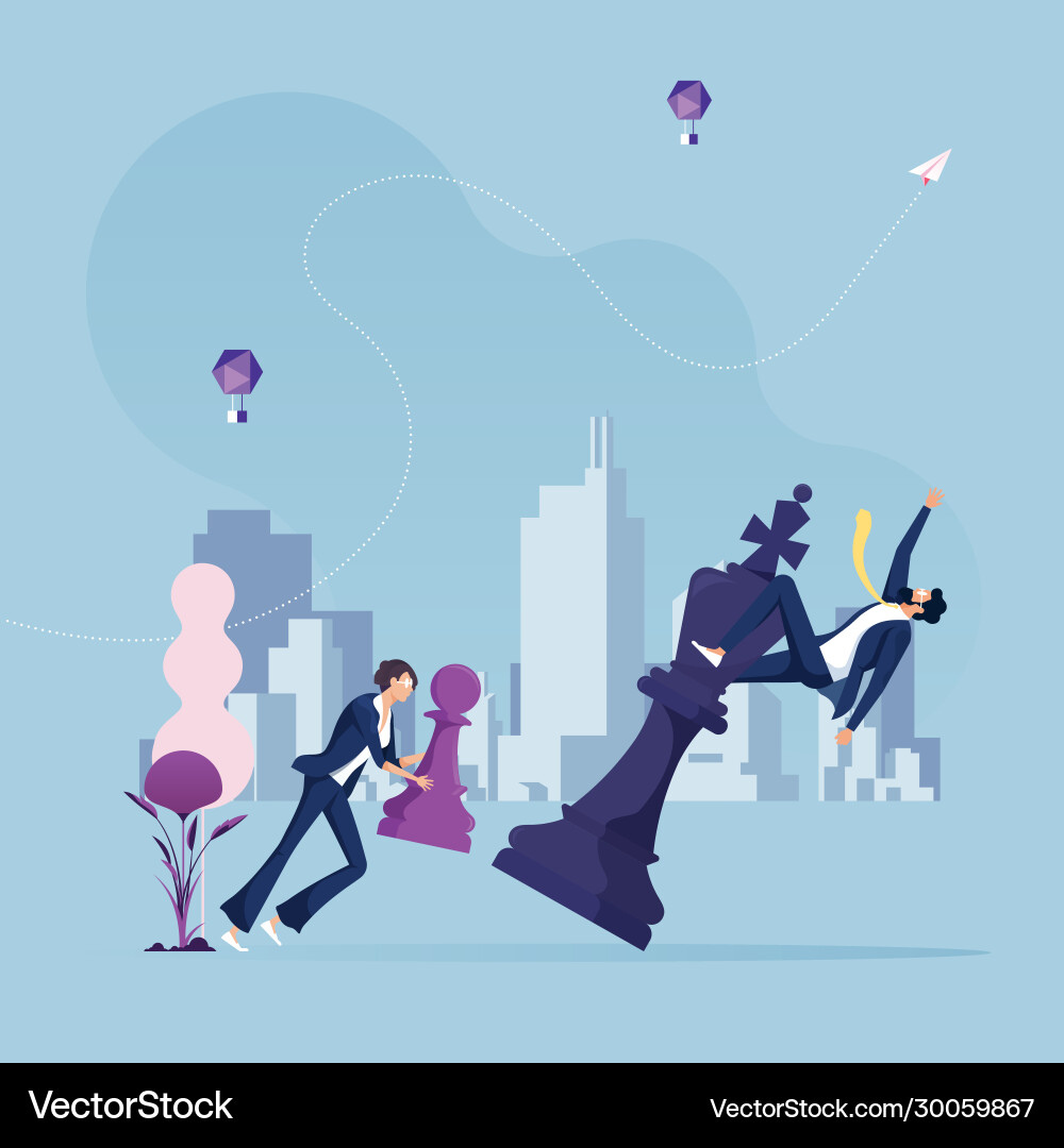 Business competition and strategy concept Vector Image