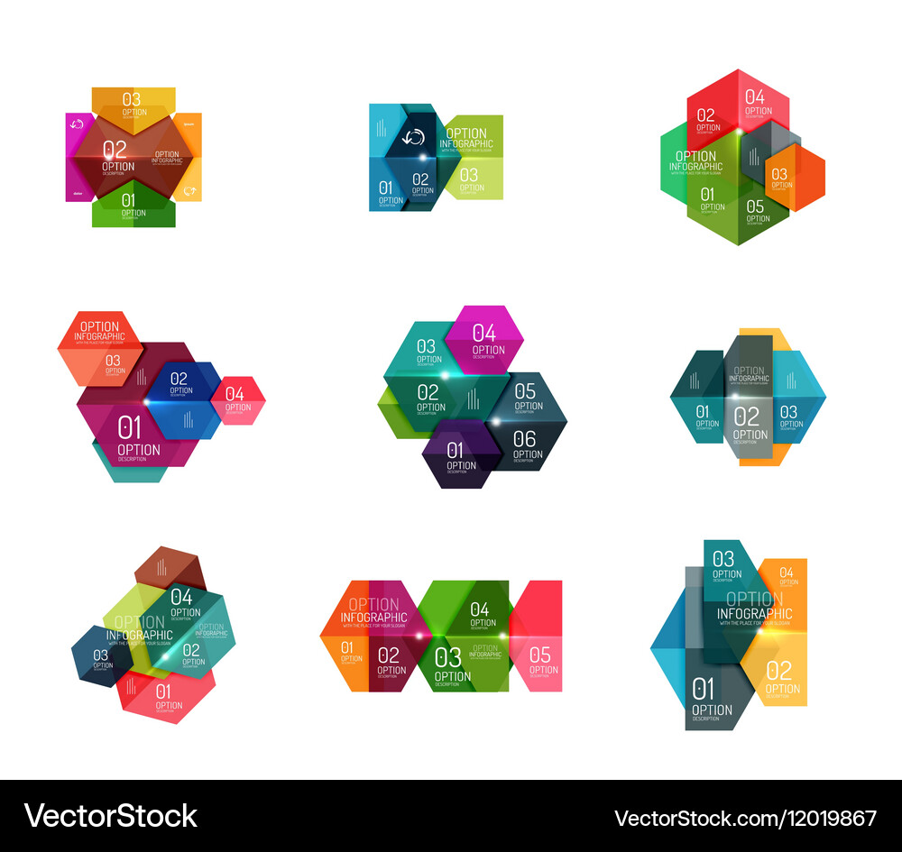Infographic modern templates - geometric shapes Vector Image