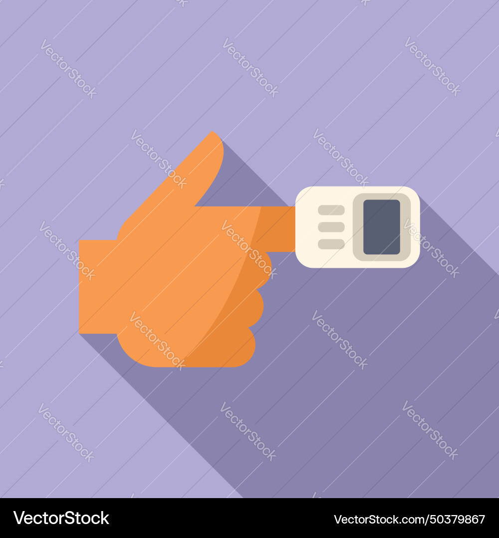 Test blood finger pressure icon flat scan Vector Image