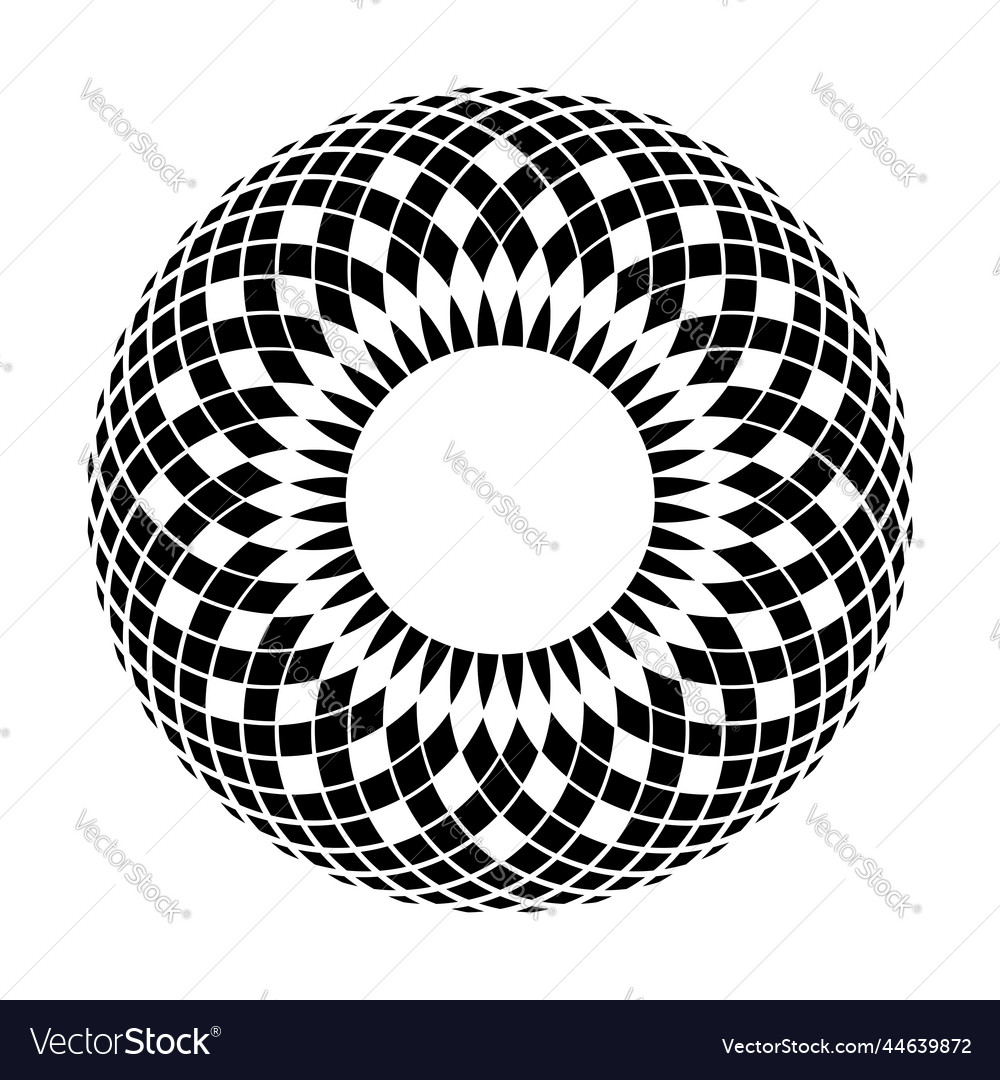 Circle spherical pattern Royalty Free Vector Image