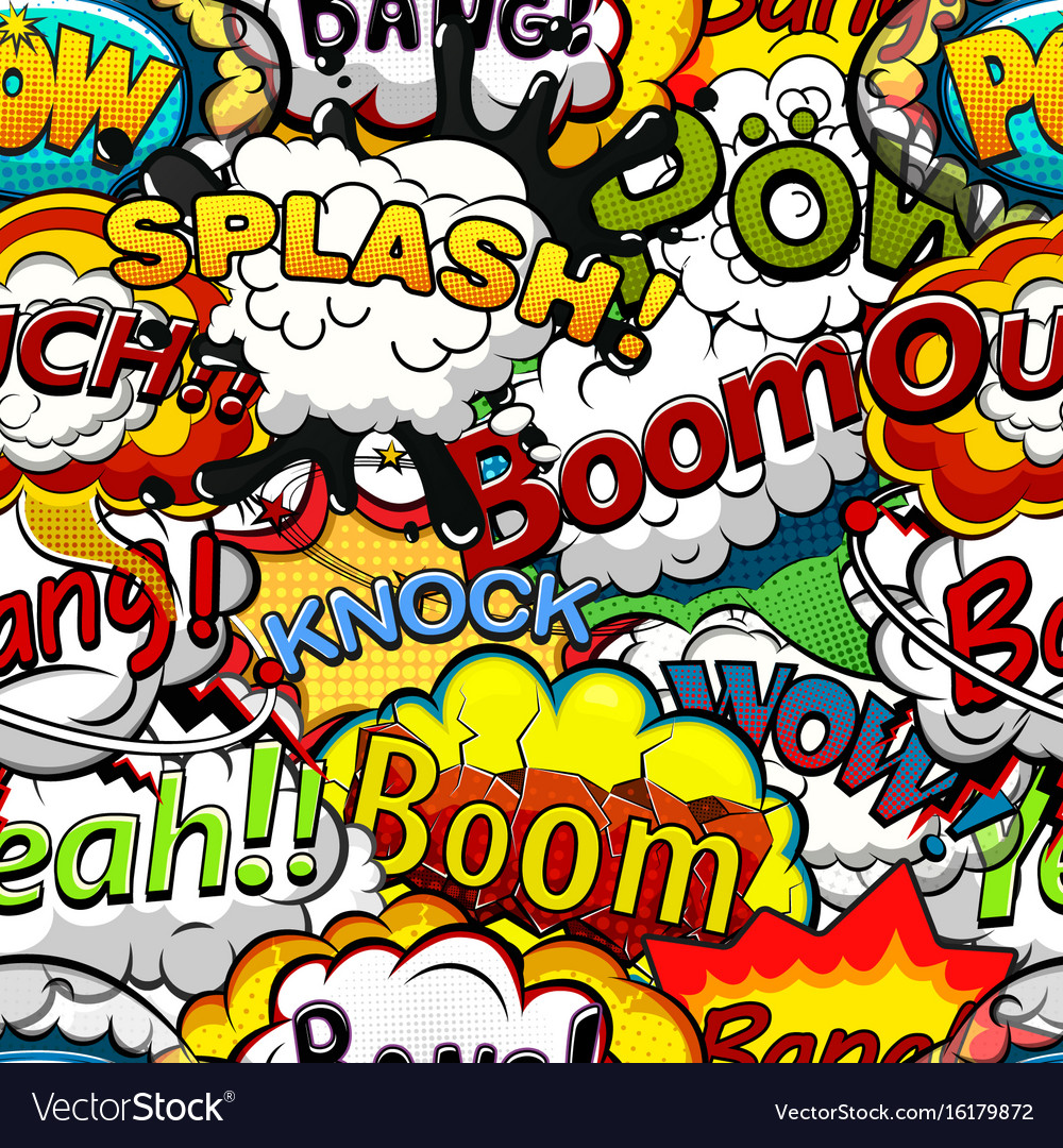 Comics speech bubbles seamless pattern Royalty Free Vector