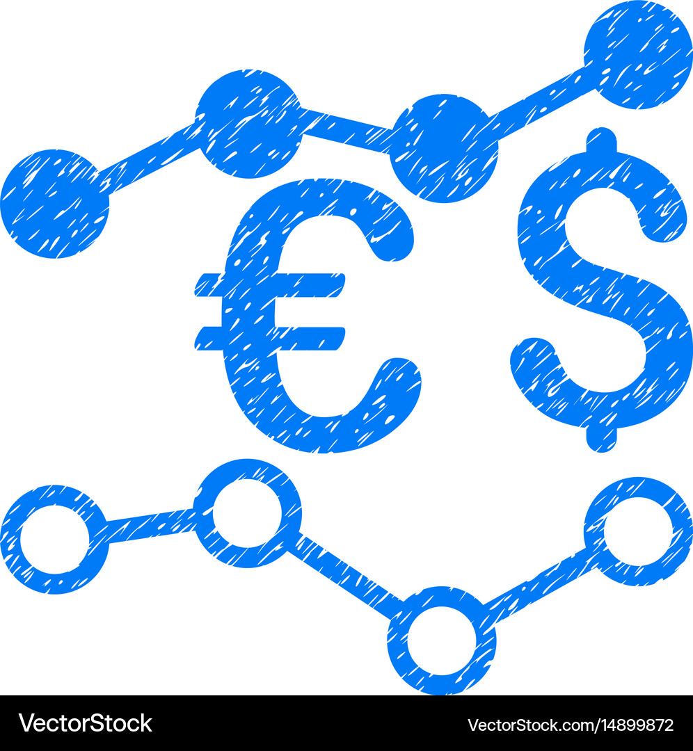 Currency charts grunge icon Royalty Free Vector Image
