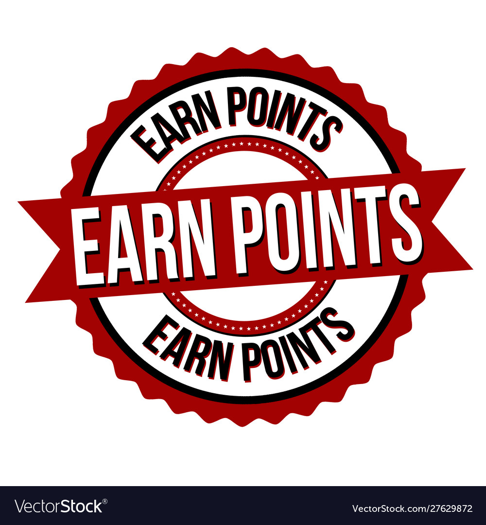 Earn Points Label Or Sticker Royalty Free Vector Image