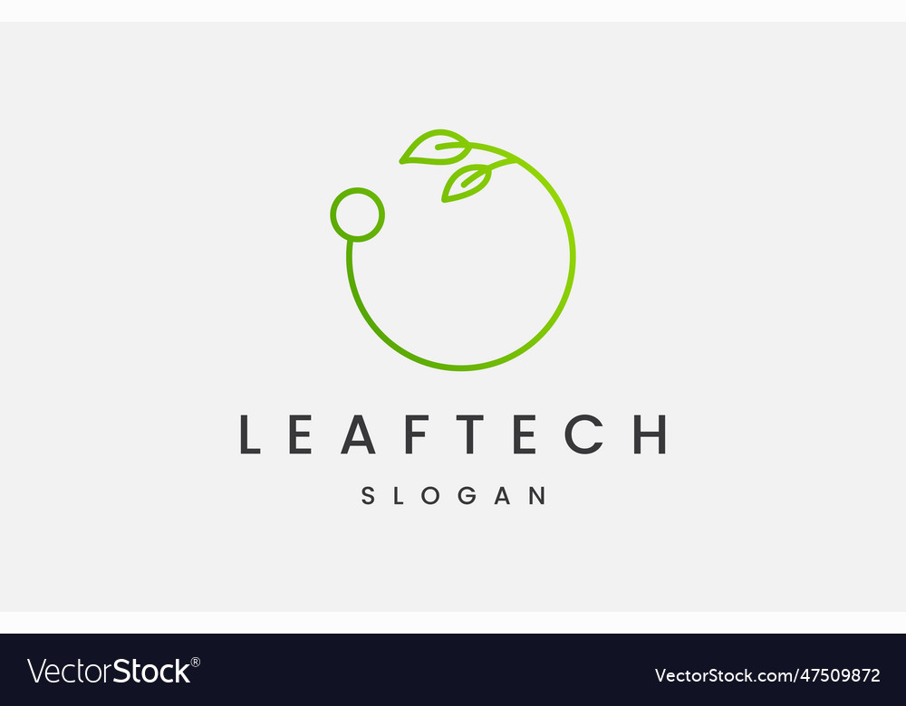 Leaf tech Royalty Free Vector Image - VectorStock