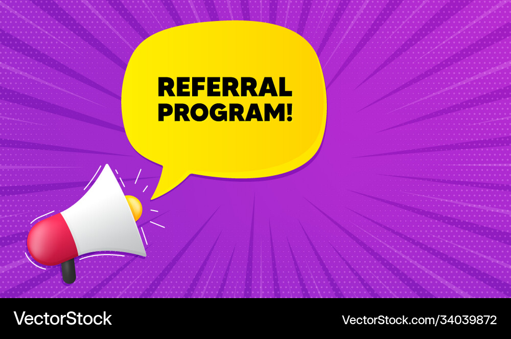 Referral program symbol refer a friend sign Vector Image