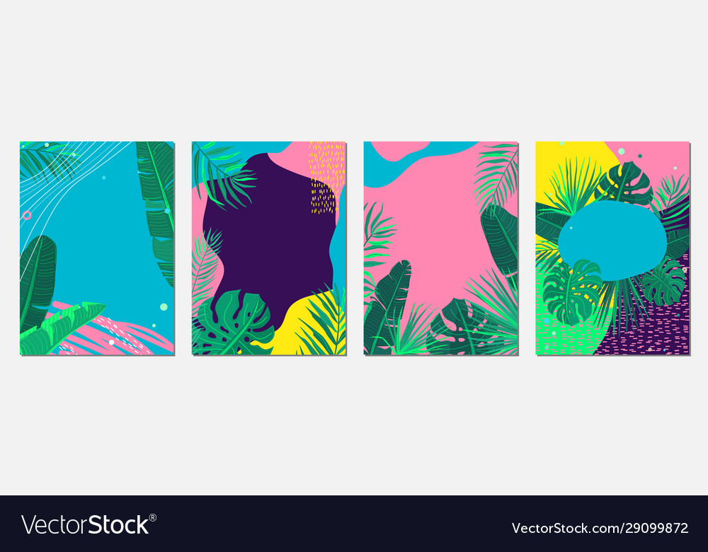 Summer abstract background set pattern Royalty Free Vector
