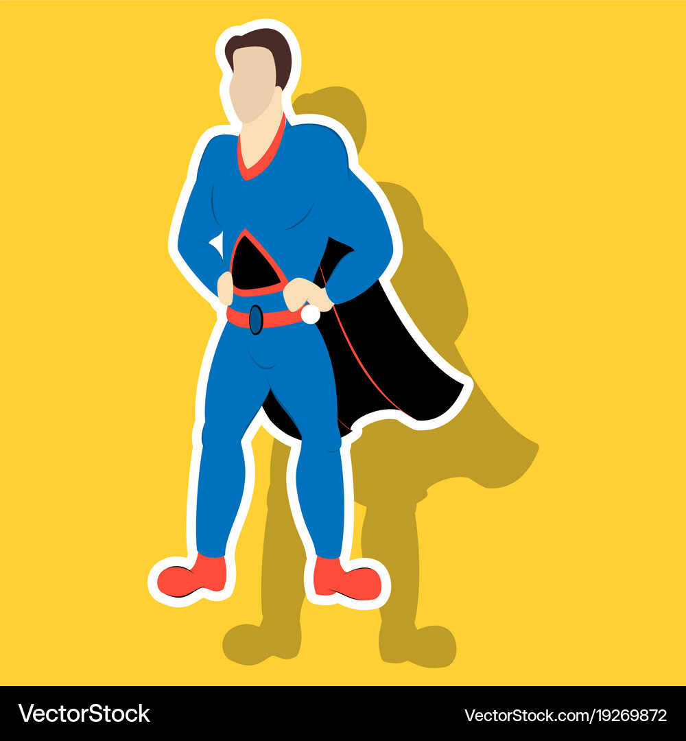 Superhero cartoon icon with superman Royalty Free Vector