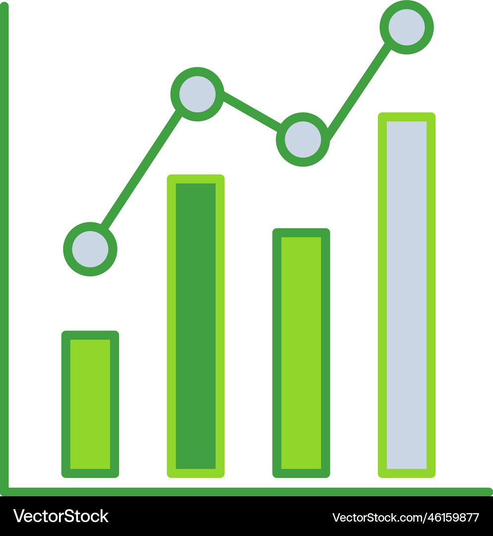 Bar graph business people icon collection with Vector Image