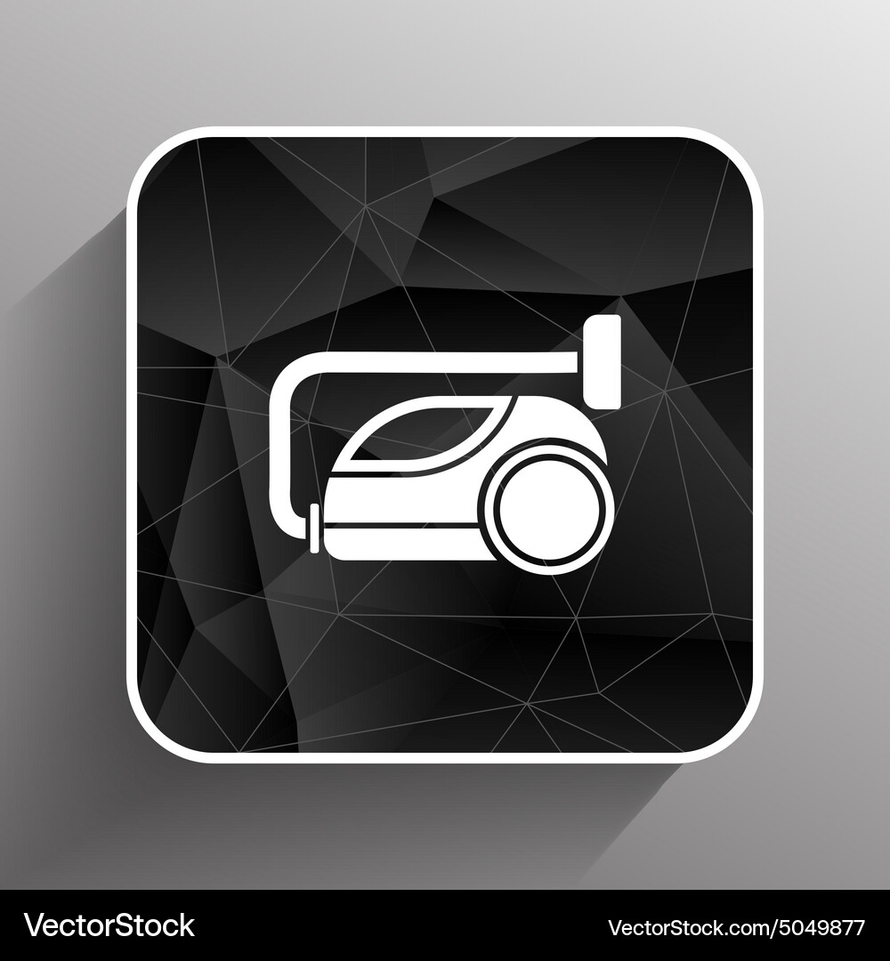 Black cleaner icon vacuum symbol electric Vector Image