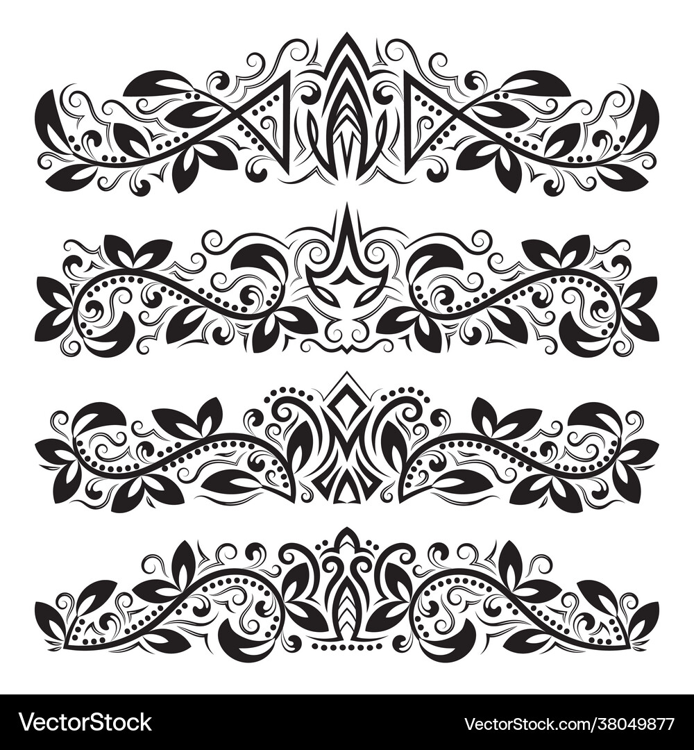 Design ornamental elements vintage headline Vector Image