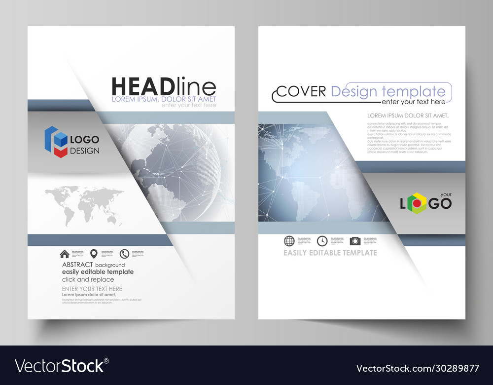 Editable layout two a4 format Royalty Free Vector Image