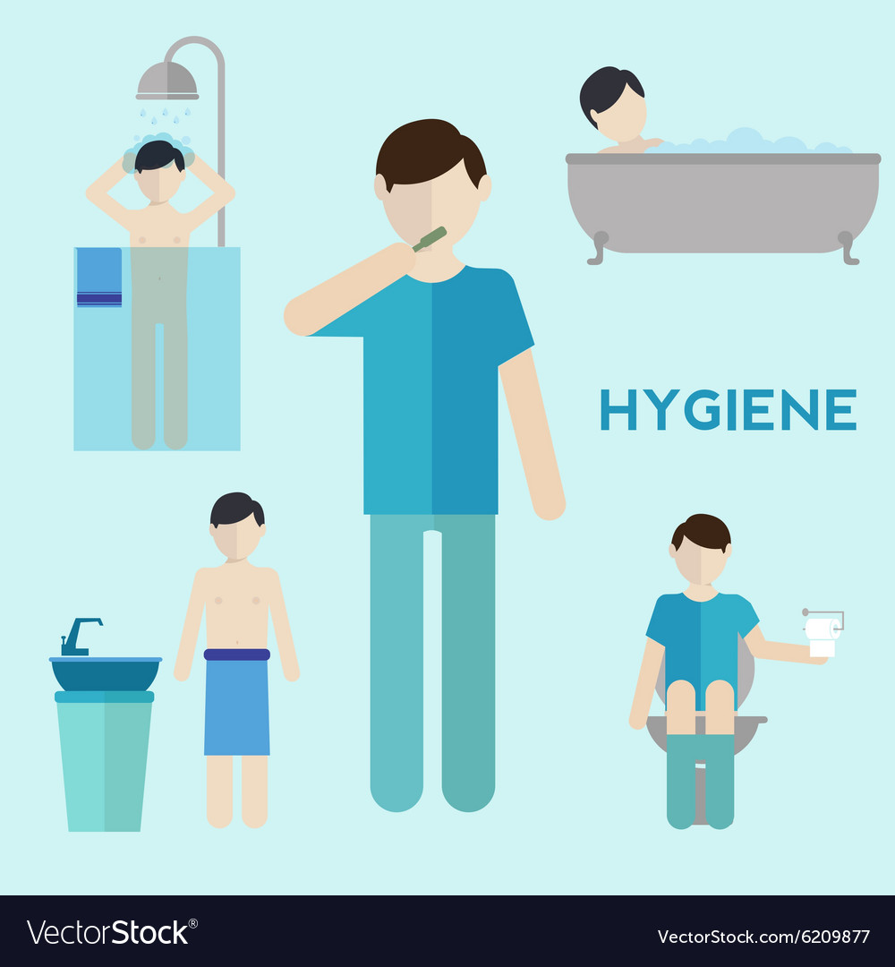 Hygiene infographic elements Royalty Free Vector Image