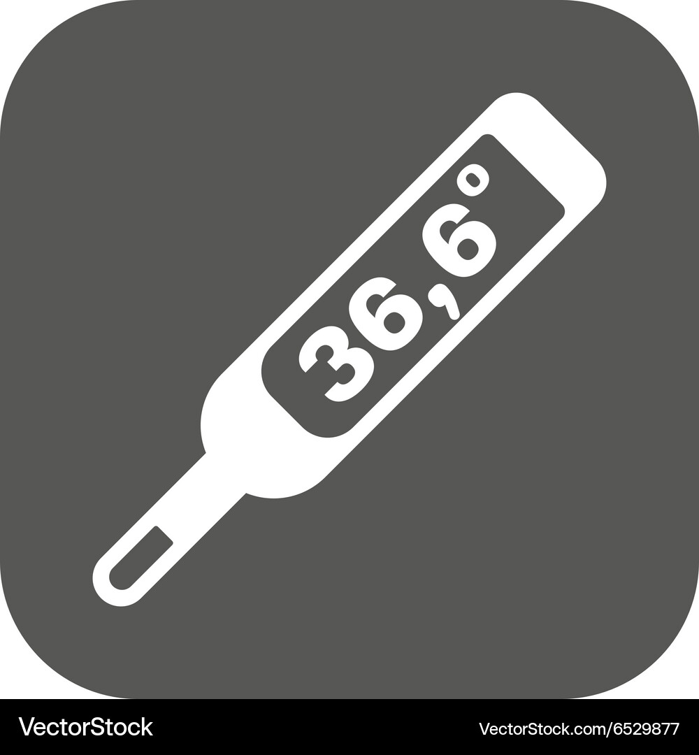 Medical thermometer icon healthy Royalty Free Vector Image
