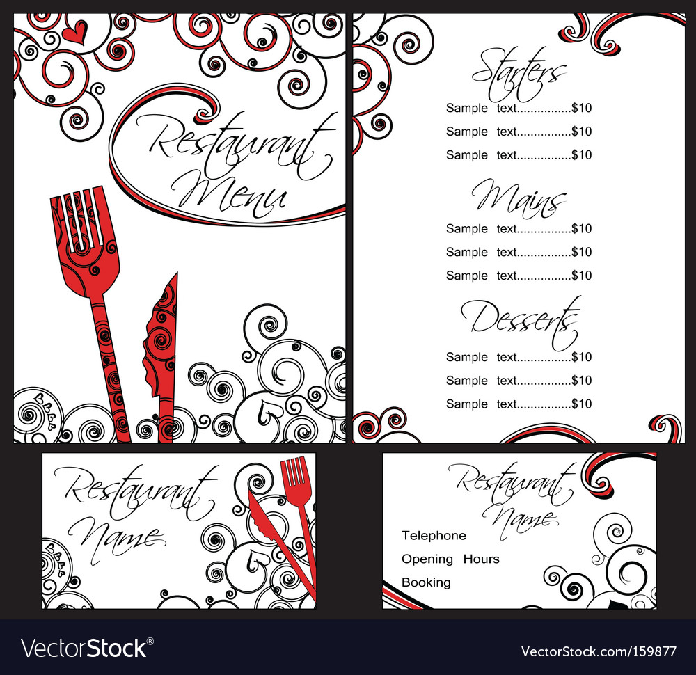 Menu template Royalty Free Vector Image - VectorStock