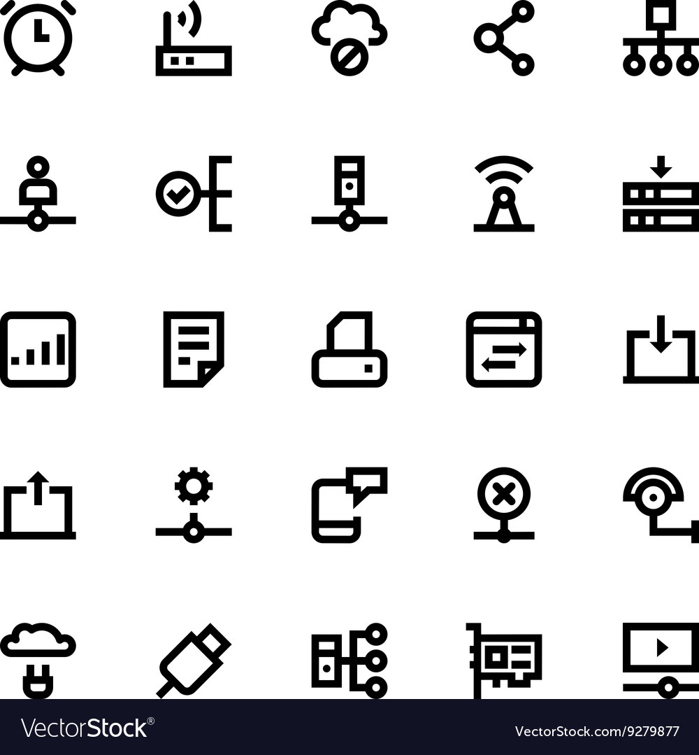 Network technology icon 3 Royalty Free Vector Image