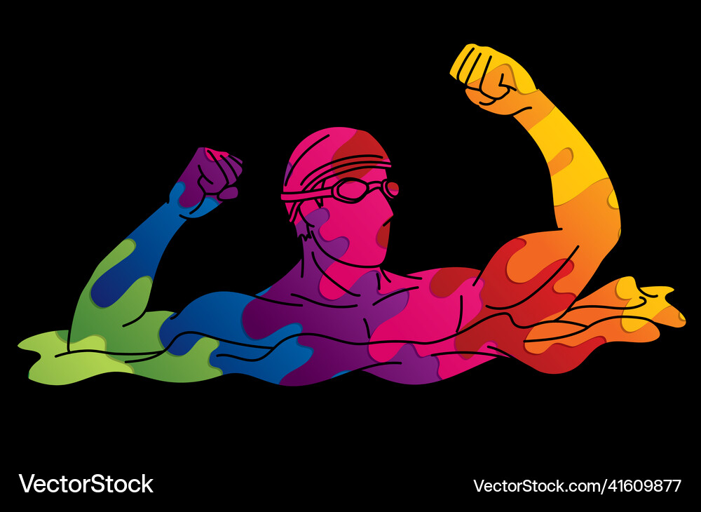Swimming sport swimmer Royalty Free Vector Image