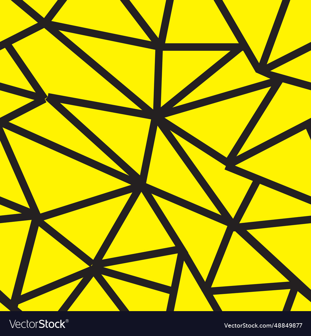 Triangles lines yellow seamless pattern simple Vector Image
