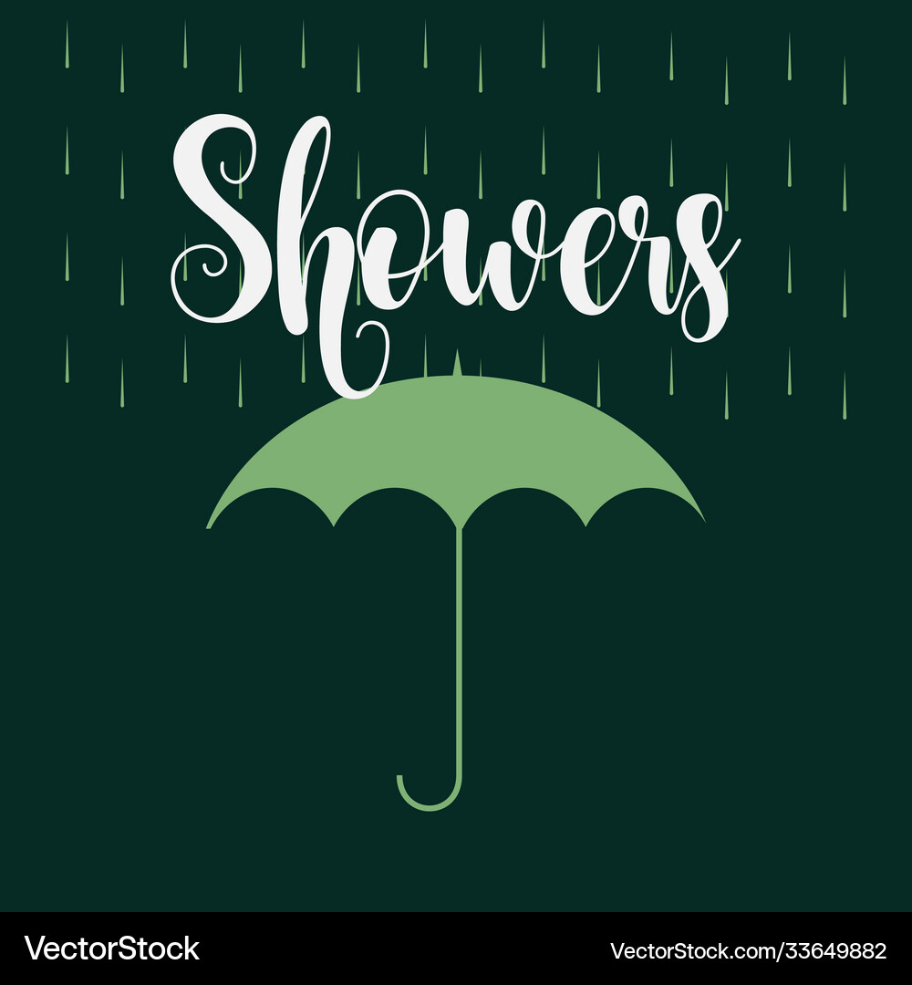 April showers template design Royalty Free Vector Image
