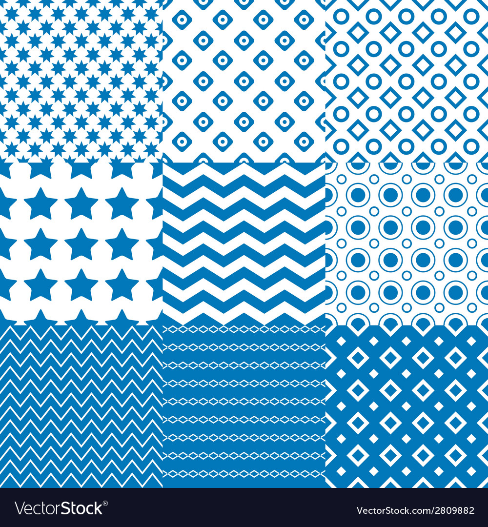 Circle square star patterns Royalty Free Vector Image