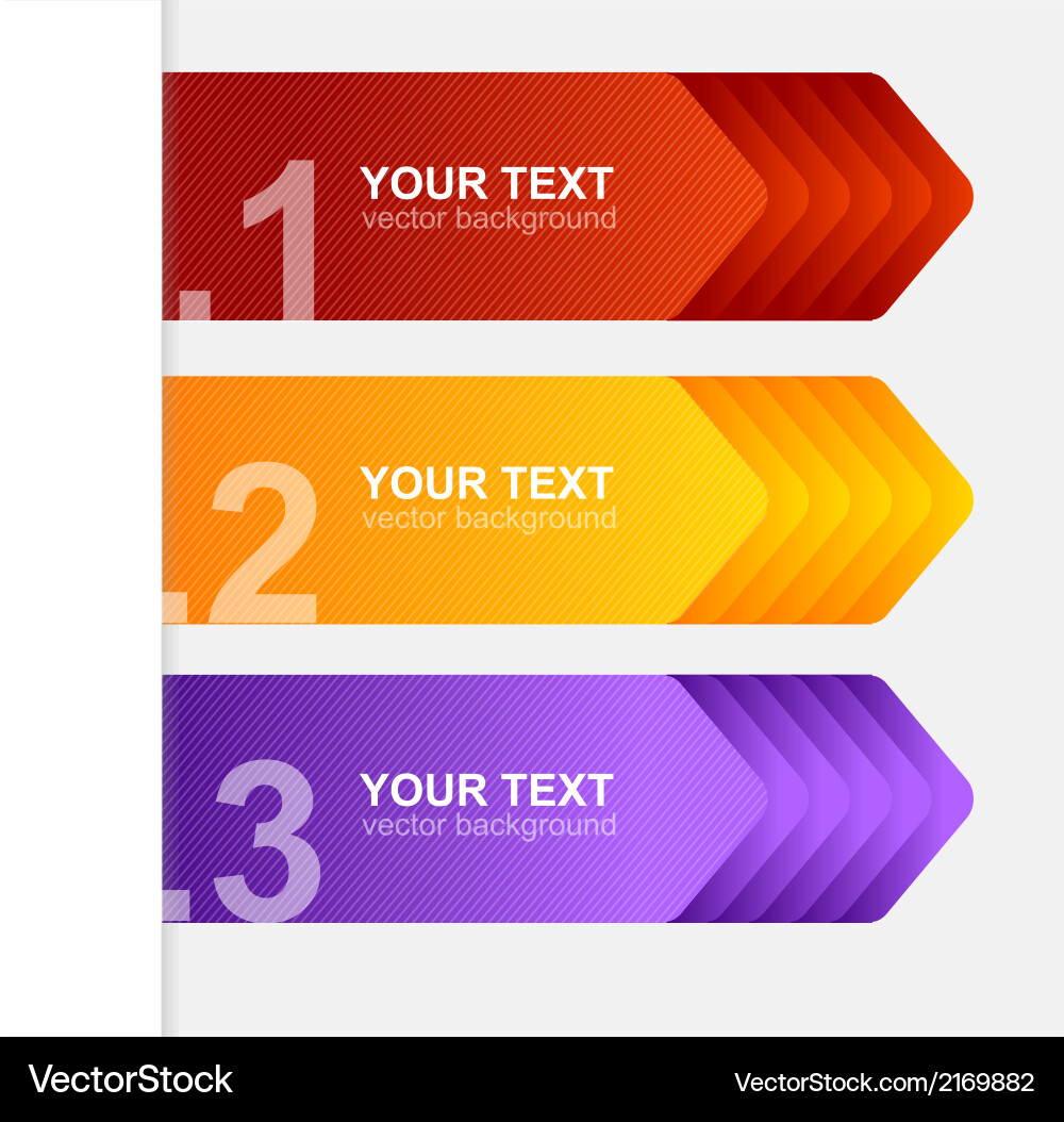 Colorful rainbow pencil text banner Royalty Free Vector