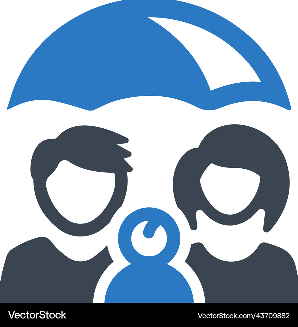 Family insurance icon Royalty Free Vector Image