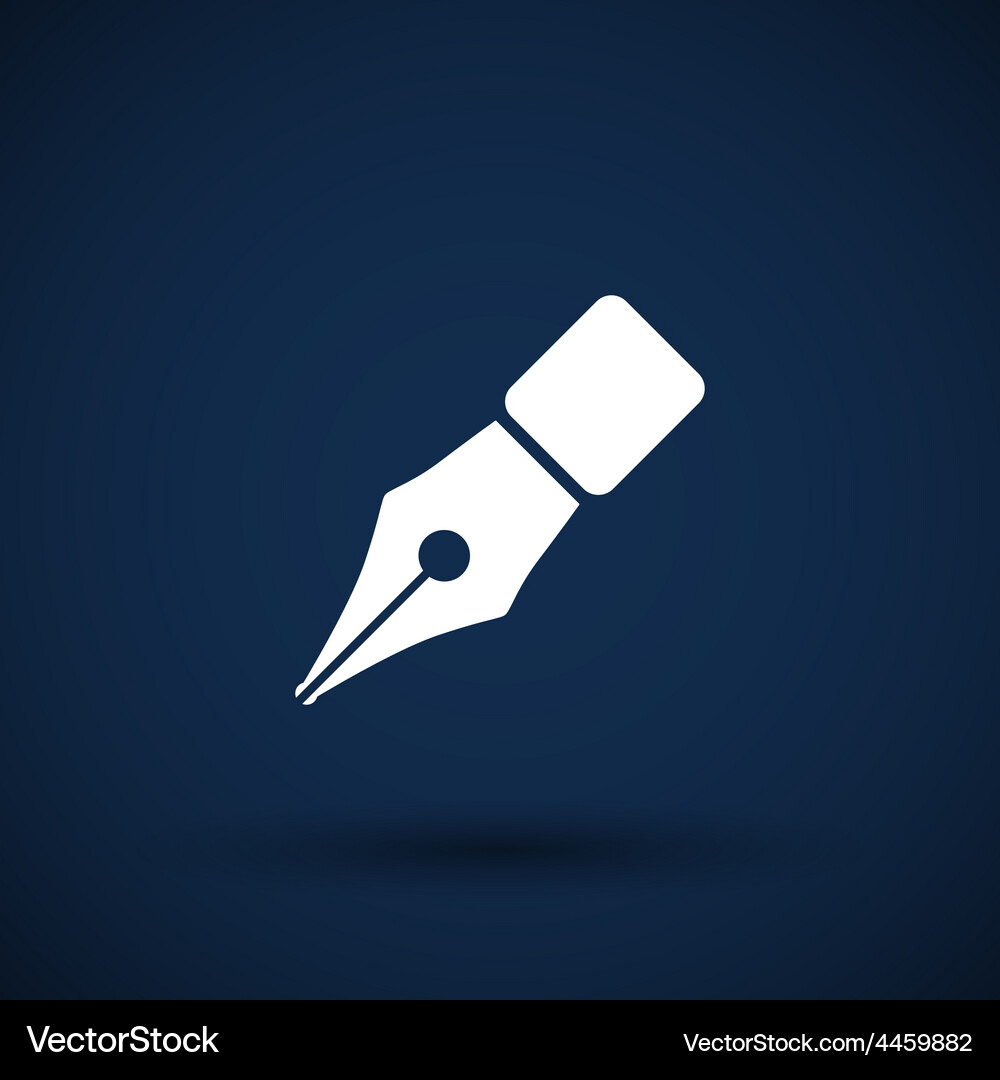 Fountain pen icon pen business write symbol Vector Image