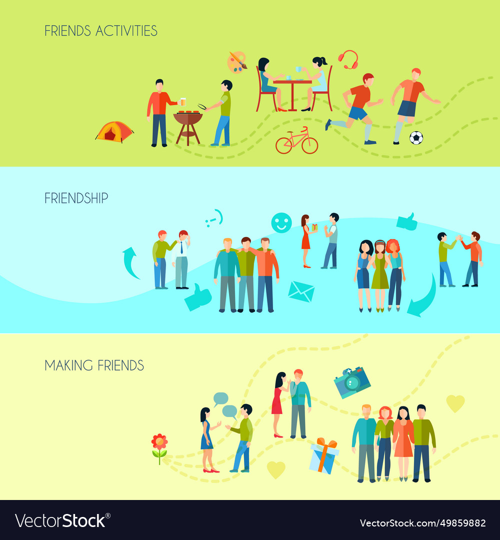 Friendship banners set Royalty Free Vector Image