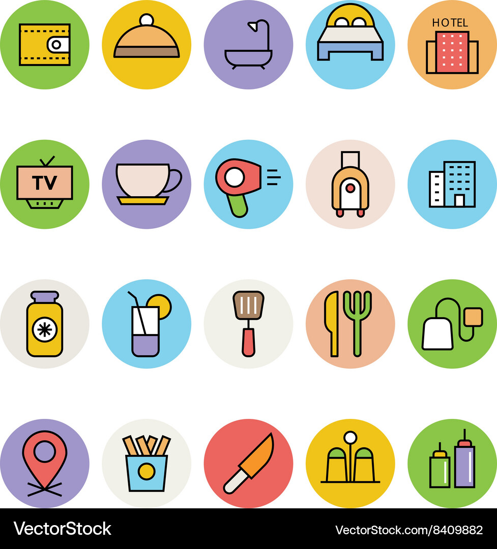 Hotel and restaurant icons 4 Royalty Free Vector Image