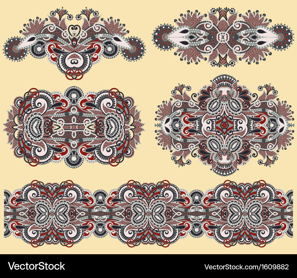 Ornamental floral adornment Royalty Free Vector Image