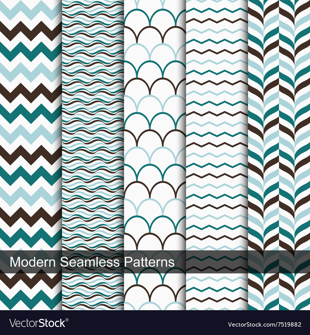 Set geometric seamless patterns Royalty Free Vector Image