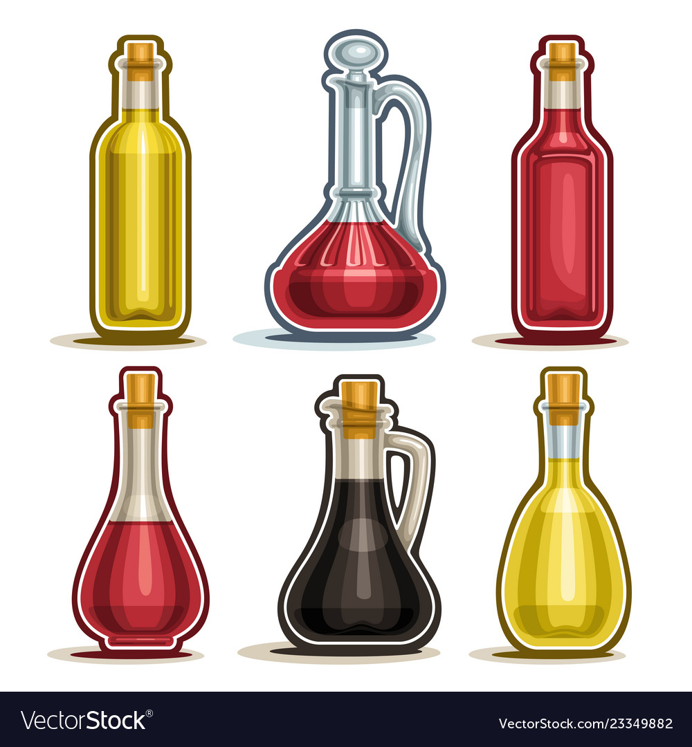 Set isolated bottles Royalty Free Vector Image